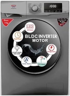 Generaltec Front Load 11 Kg Automatic Washing Machine with LED Display ...