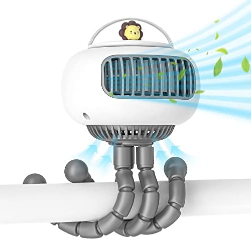 Baby Handheld Stroller Fan, XVersion 4 Speed Portable Fan for Pram with ...