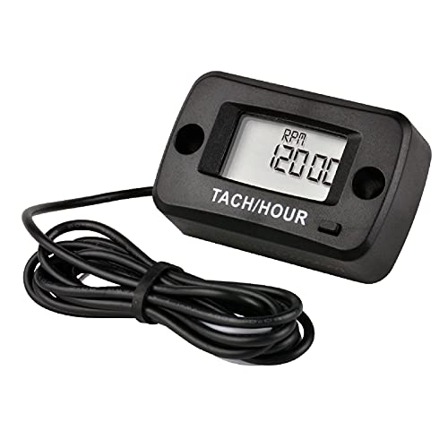 HonorMeet Digital Lawn Mower Hours Tachometer,Small Engine Tachometer ...