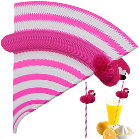 سعر WUSJCOF Flamingo Decorative Paper Straws for Birthday Parties ...