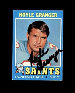 Hoyle Granger Hand Signed 1971 Topps New Orleans Saints Autograph at ...