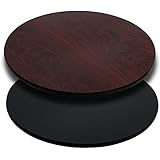 Amazon.com: Flash Furniture 42'' Round Table Top with Black or Mahogany ...