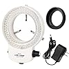 Annhua Microscope LED Ring Light with Dimmer Control, 144 LED ...