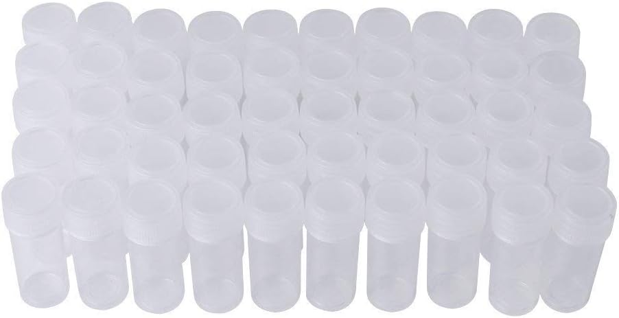 100pcs 5ml Volume Plastic Sample Bottles Small Storage Container Test ...