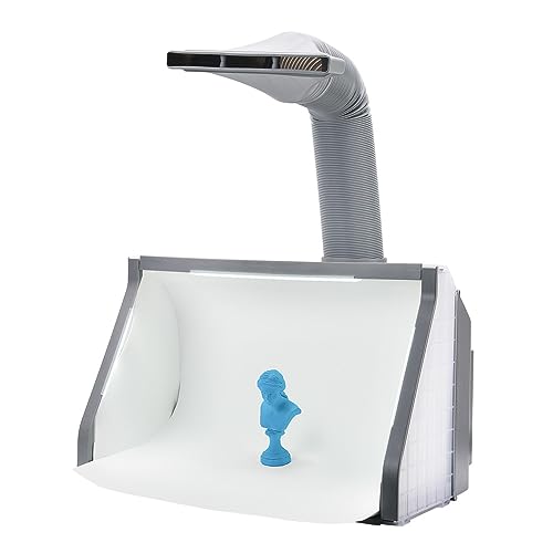 T TOGUSH Airbrush Spray Booth Mini Photo Booth with 3 LED Light Turn ...