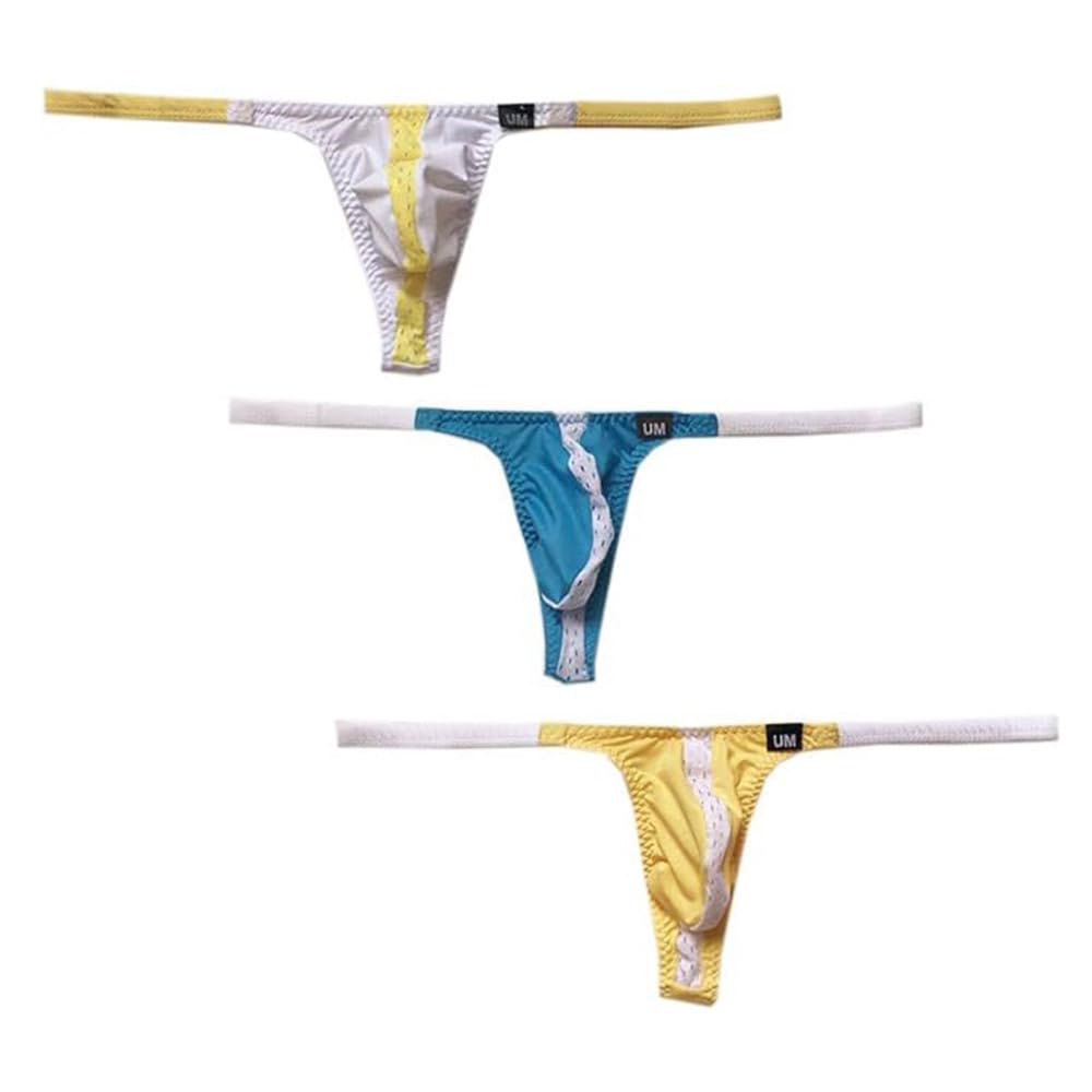 Men's 3-Pack Low Rise Thong Sexy Bulge Pouch Briefs,L for sale | North ...