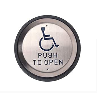 Amazon.com: Round Surface Push Plate - Automatic Door Push Plates ...