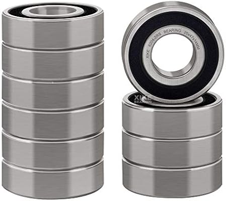 6204RS 20x47x14 mm Rubber Sealed Ball Bearing Set 6204-2RS BLACK 10 PCS