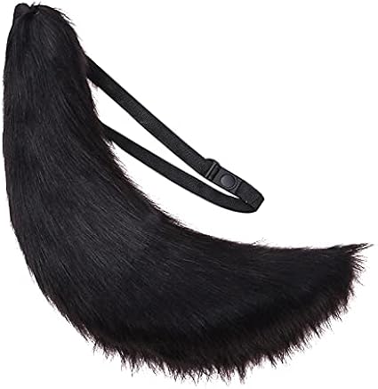 Black Fox Tail Belt Plush Toy Costume,Furry Cosplay Tail for Adult and ...