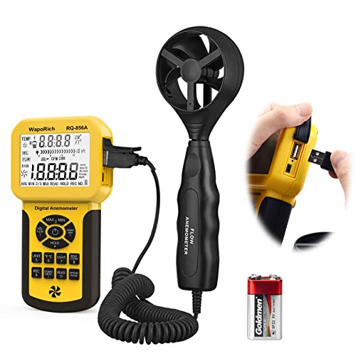 Pro HVAC Anemometer RQ-856A,Handheld CFM Meter with USB/Backlight/Max ...