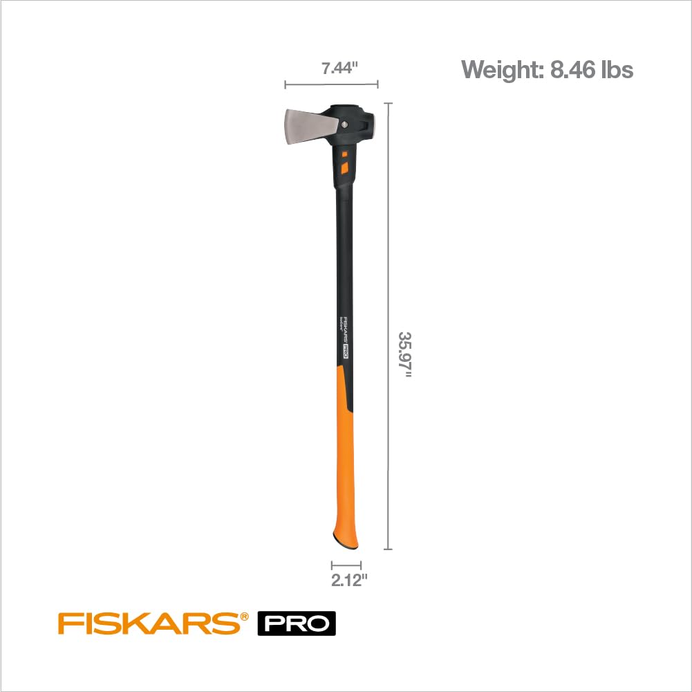 Fiskars Pro IsoCore Splitting Maul y hacha de acero inoxidable, con ...