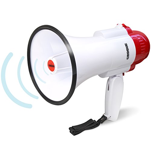 Croove Megaphone Bullhorn | Bull Horn Loud Speaker with Siren | 30 Watt ...