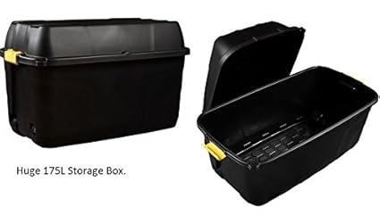 UK Business Supplies UKB 175 Litre Strata Storage Box on Wheels, Clip ...