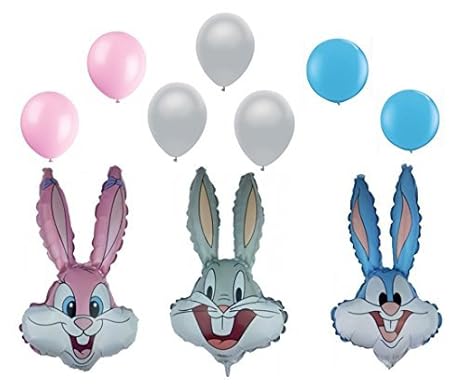 Amazon.com: Looney Tunes Bugs Bunny and Friends Latex and Foil Balloons ...