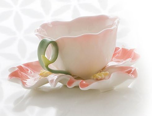 Flower Cup & Saucer Porcelain Set, Peony Cup and Saucer Gift Set ...