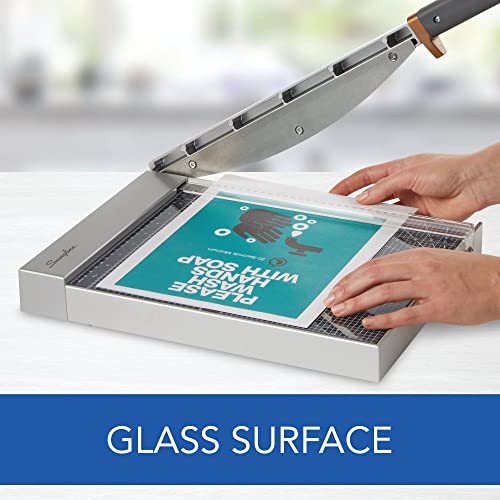 Swingline Paper Cutter, Guillotine Trimmer With EdgeGlow LED Cut Guide ...