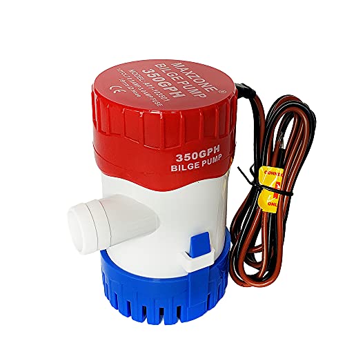 MAXZONE Submersible Boat Bilge Water Pump 12v Non-Automatic Marine ...