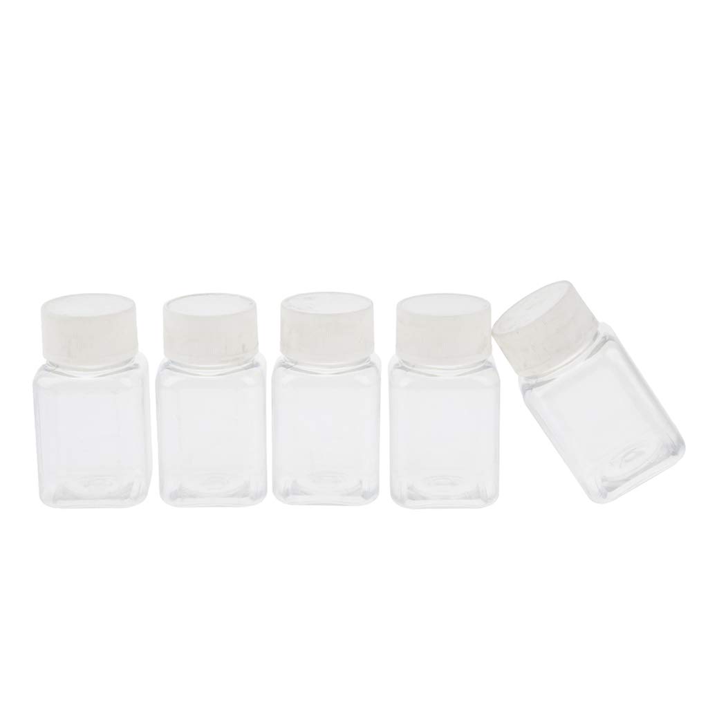 5 Pcs Clear Plastic Sample Bottles Vial Specimen Container for Lab ...