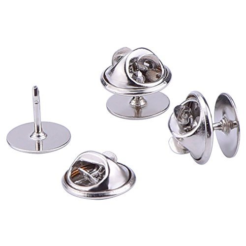 EBOOT Pack Of 50 Tie Tacks Blank Pins With Clutch Back (Silver) on ...