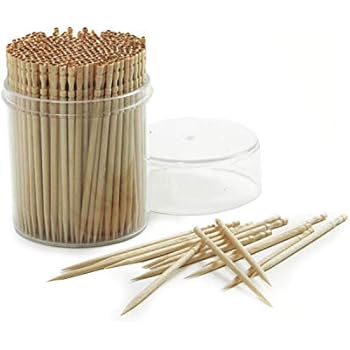 Amazon.com: 100% Natural White Birch Wooden Toothpicks, Disposable ...