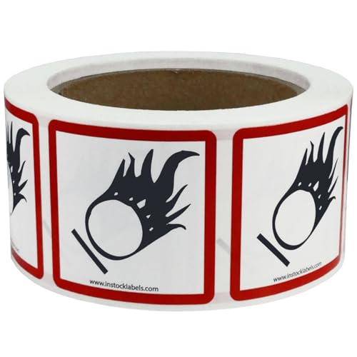 Mua GHS Pictogram Labels Flame Over Circle 2 x 2 Inch Square 500 ...