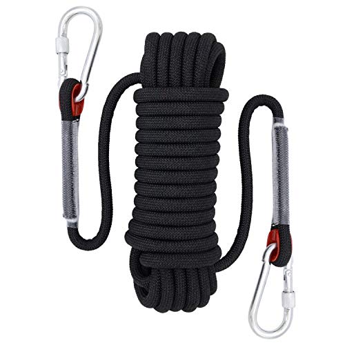 Rock Climbing Rope, 12mm Diameter Static Outdoor Hiking Accessories High Strength Cord Safety ...