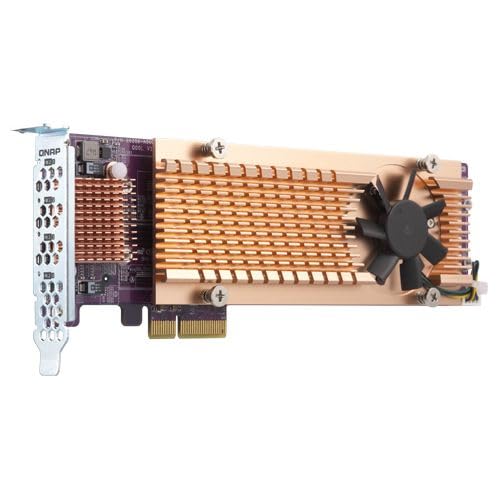 QNAP QM2-4P-384 Quad M.2 PCIe SSD Expansion Card, Supports up to Four M ...