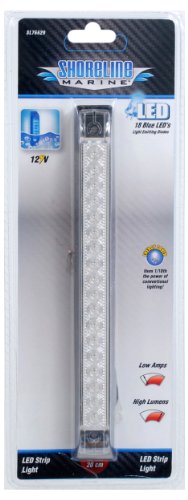 Shoreline Marine LED 8-Inch Strip Light, Blue - MasterBasser