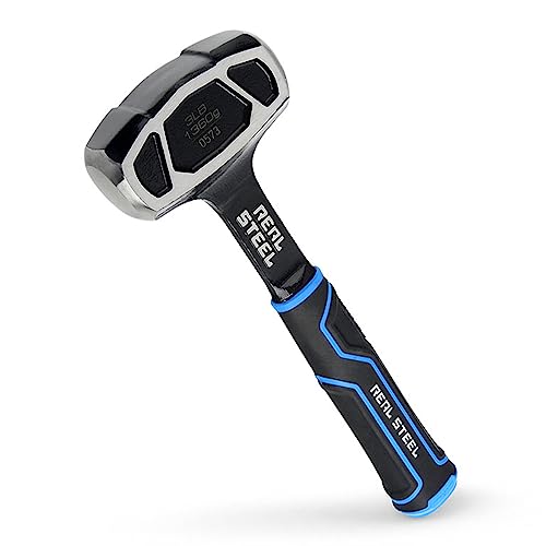 Real Steel Upgraded Drilling Sledge Hammer, 3lb One Piece Forged ...