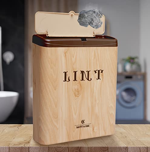 LINT BIN for Laundry Room with Lid | Magnetic & Mountable | Storage ...