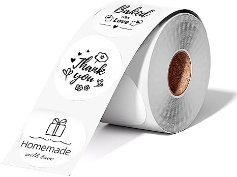 Phomemo 2x2 White Circle Thermal Direct Shipping Label, Thermal Sticker ...