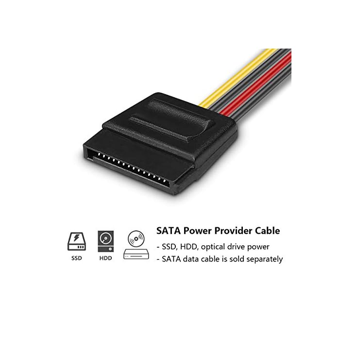BENFEI SATA to Molex, 3 Pack 4 Pin Molex to SATA Power Cable - 10 Inches