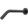 Shower Arm with Flange, 10 Inch Matte Black Shower Pipe, Wall Mount ...