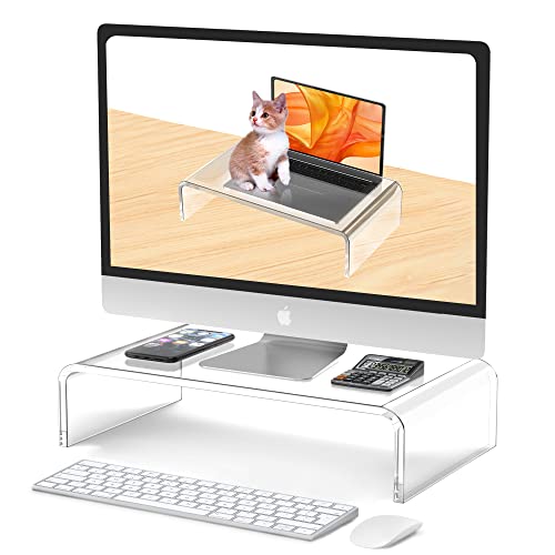 Beimu Acrylic Monitor Stand Riser Computer Monitor Riser Computer ...
