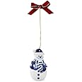 Amazon.com: Spode Blue Italian Snowman Ornament - Festive Decoration ...