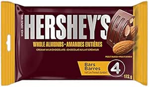 HERSHEY'S Chocolate Candy Bars with Almonds, 4 Bars (172 Gram): Amazon ...