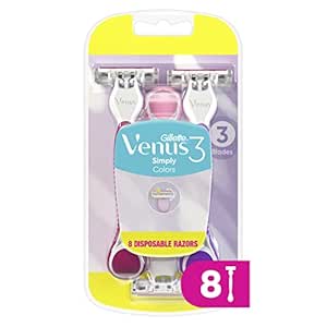 Amazon.com: Gillette Venus Simply3 Disposable Razors for Women, 8 Count ...