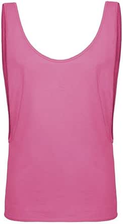 Amazon.com: B&C Paradise Women's Deep Side Cut Tank Top - Black - XSS ...