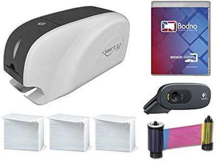 Bodno Idp Smart 31 Id Card Printer & Complete Supplies Package with Id ...