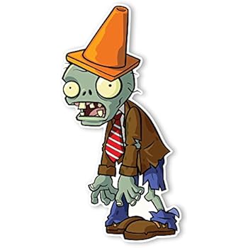 Amazon.com: Plants vs. Zombies 2 Wall Decal: Conehead Zombie (6 in x 12 ...
