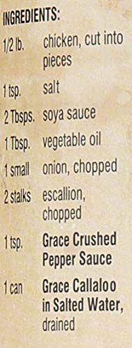 Grace Chopped Callaloo in Salted Water (6 Pack, Total of 114oz ...