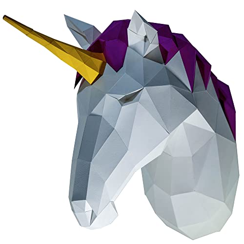 3D Paper Animal Wall & Art Decor - Pre-fold & Pre-cut Papercraft 3D ...