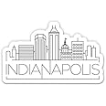 Amazon.com: Squiddy Indianapolis Indiana City Skyline - Vinyl Sticker ...