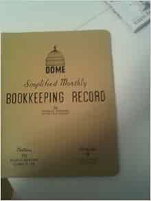 Dome " Simplified Monthly Bookkeeping Record": Nicholas Picchione ...