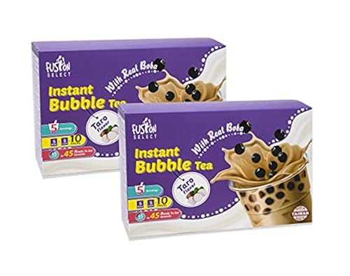 2 Packs Fusion Select Authentic Brown Sugar Bubble Tea Kit Extra Rich (5 Packs) Bubble Tea Drink ...