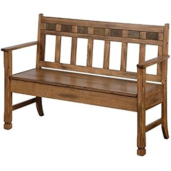 Amazon.com: Sunny Designs 1594RO Sedona Deacon's Bench with Storage ...