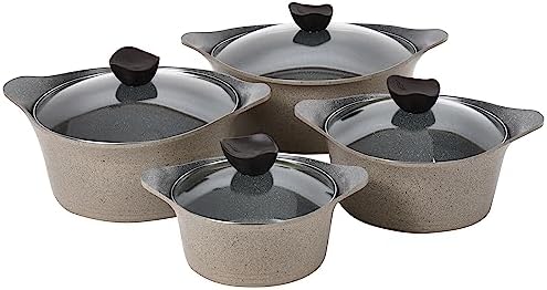 Neoflam Aeni Granite Cookware Set Beige 8 Pieces 117362 price in Saudi ...