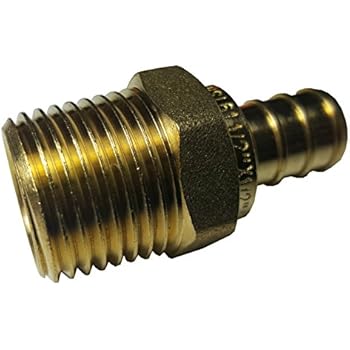 1 PIECE XFITTING 1/2" PEX X 3/4" MALE NPT THREADED ADAPTER BRASS CRIMP FITTINGS - LEAD FREE ...