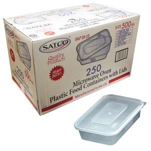 GSL - 10 x Small 500ml Reusable, Microwave, Freezer Safe Plastic ...