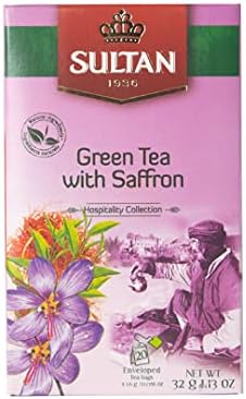 SULTAN TEA Moroccan Green Tea with Saffron Herbal Teas (Single Pack ...